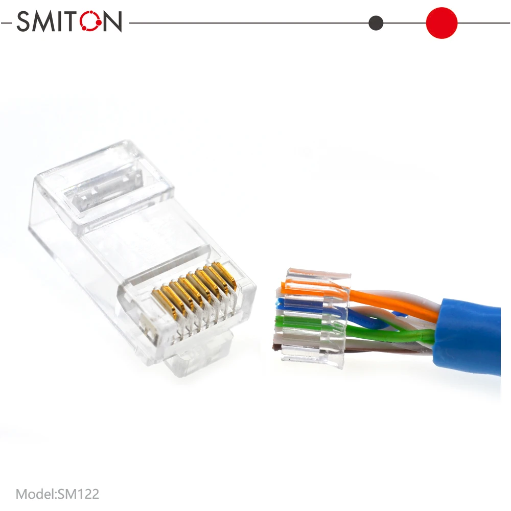Rj45 Connector 8p8c Rj45 Cat6 Modular Plug Network Connector - Buy Cat6 ...