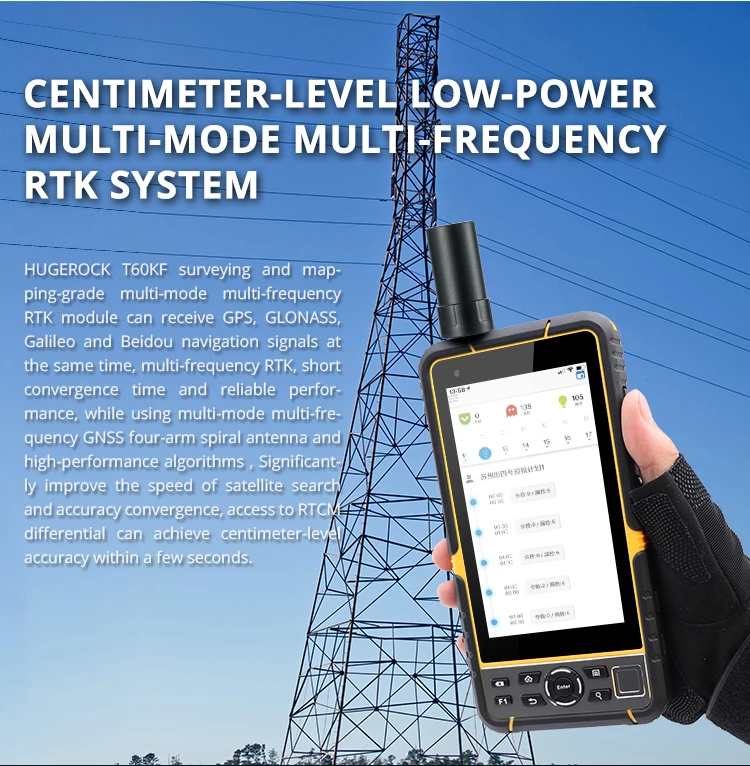 Hugerock T60kf Gps Rtk Preci Handheld Pda Smartphone Rugged Android Ex ...