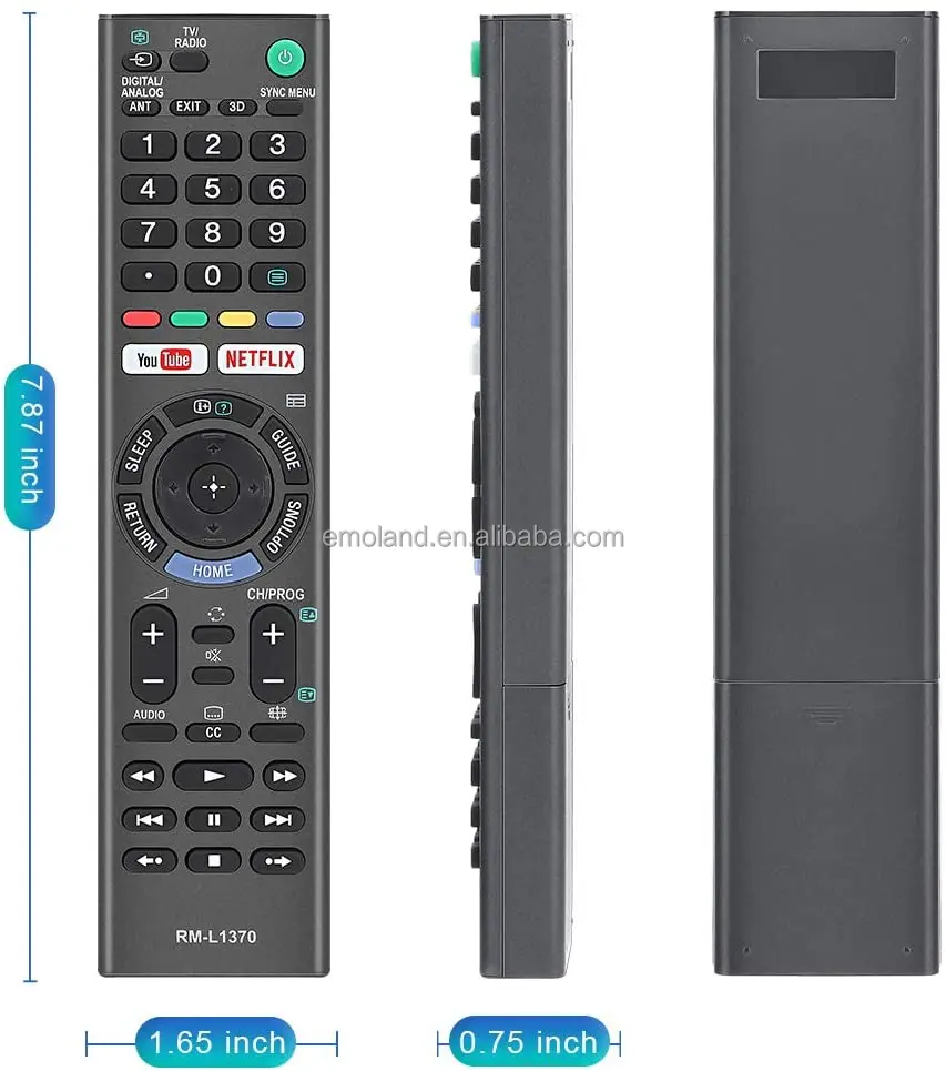 Universal Replacement Remote Control Rm-l1370 Use For All Sony Bravia ...
