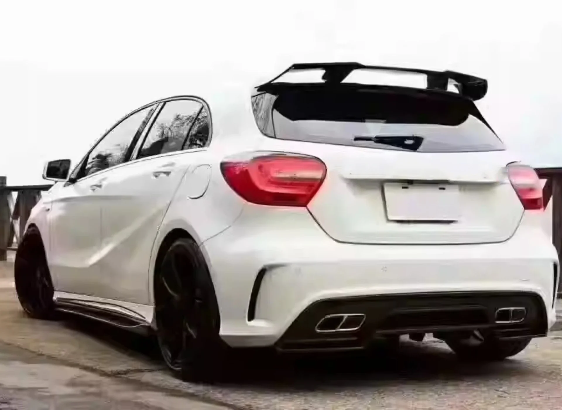 Body Kit Carbon Fiber Tail Wing For Mercedes Benz A45 Modified Surround ...