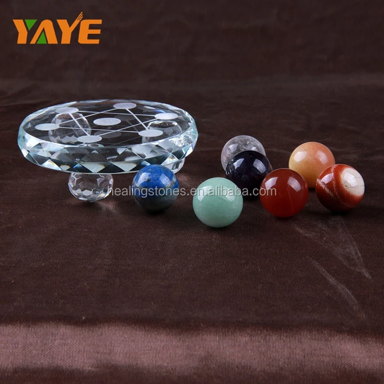 Seven Star Chakra Crystal Ball Set/7 Color Balls Cheap Healing Crystal ...