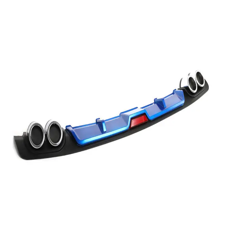 Universal Sedan Car Rear Bumper with Exhaust PP Material Lip Rear Lip ...