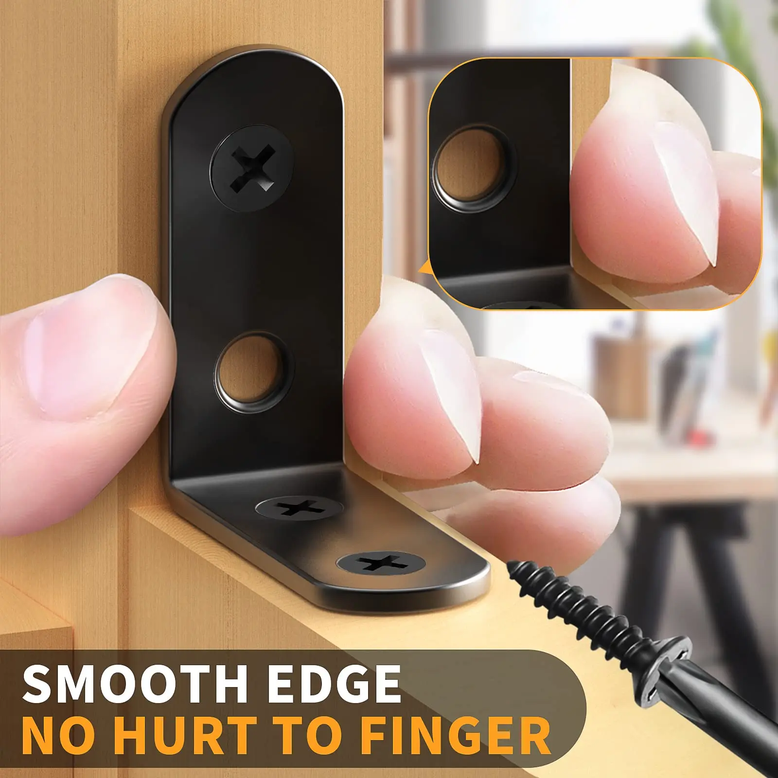 Hoone Furniture Joint Right Angle Bracket Corner Brace Fastener 90 ...