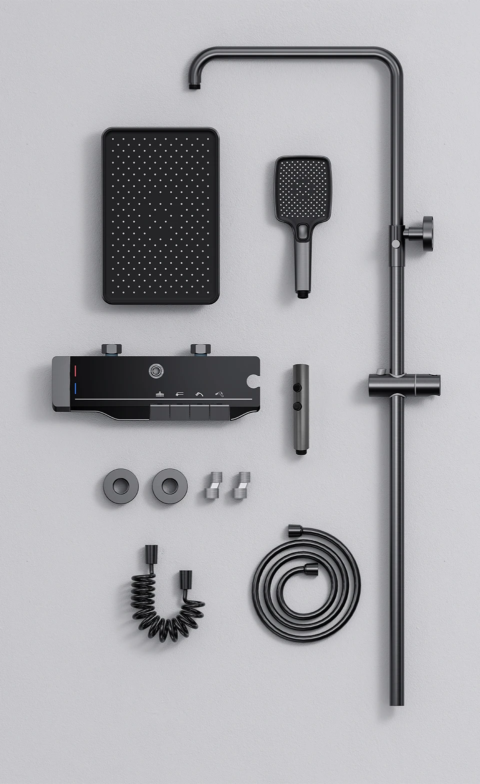 Intelligent LED Digital Shower Control Set - Adjustable Thermostat ...