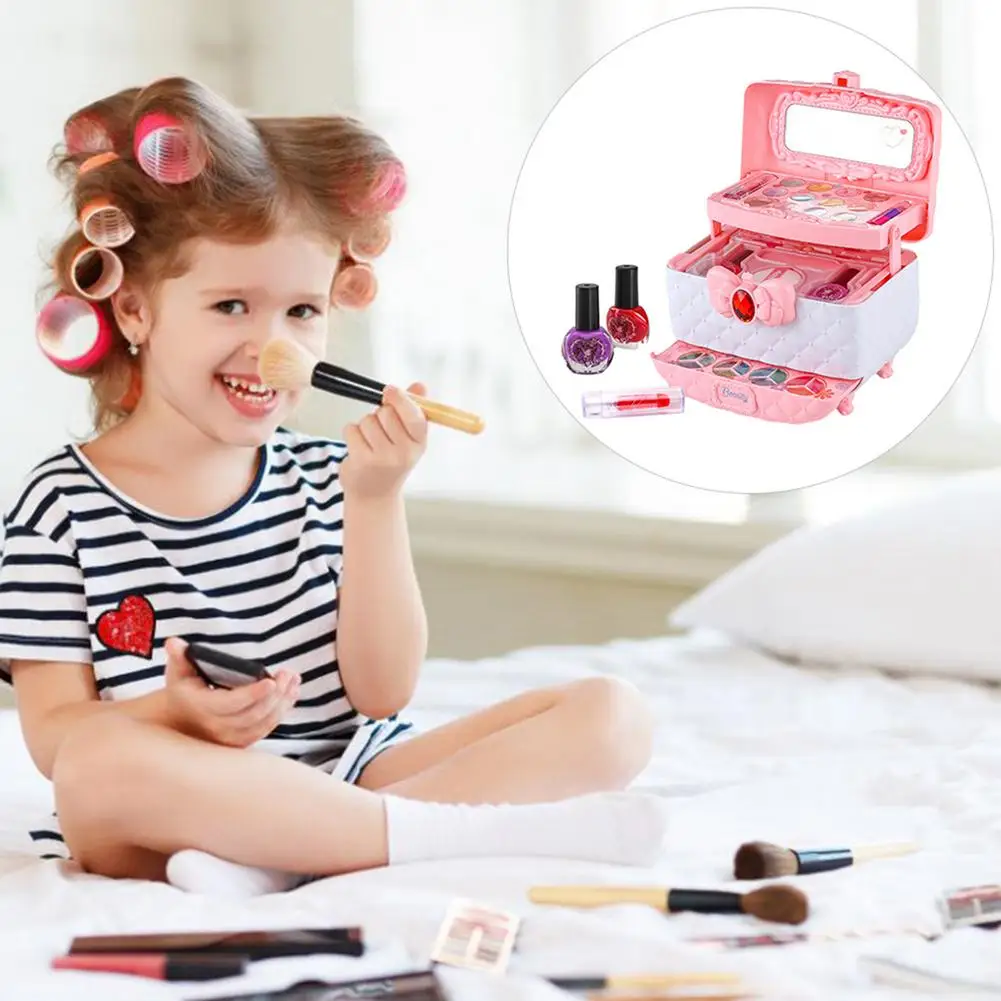 Kid Cosmetic Toys,Simulation Girl Handbag Pretend Play Girl Makeup Set ...