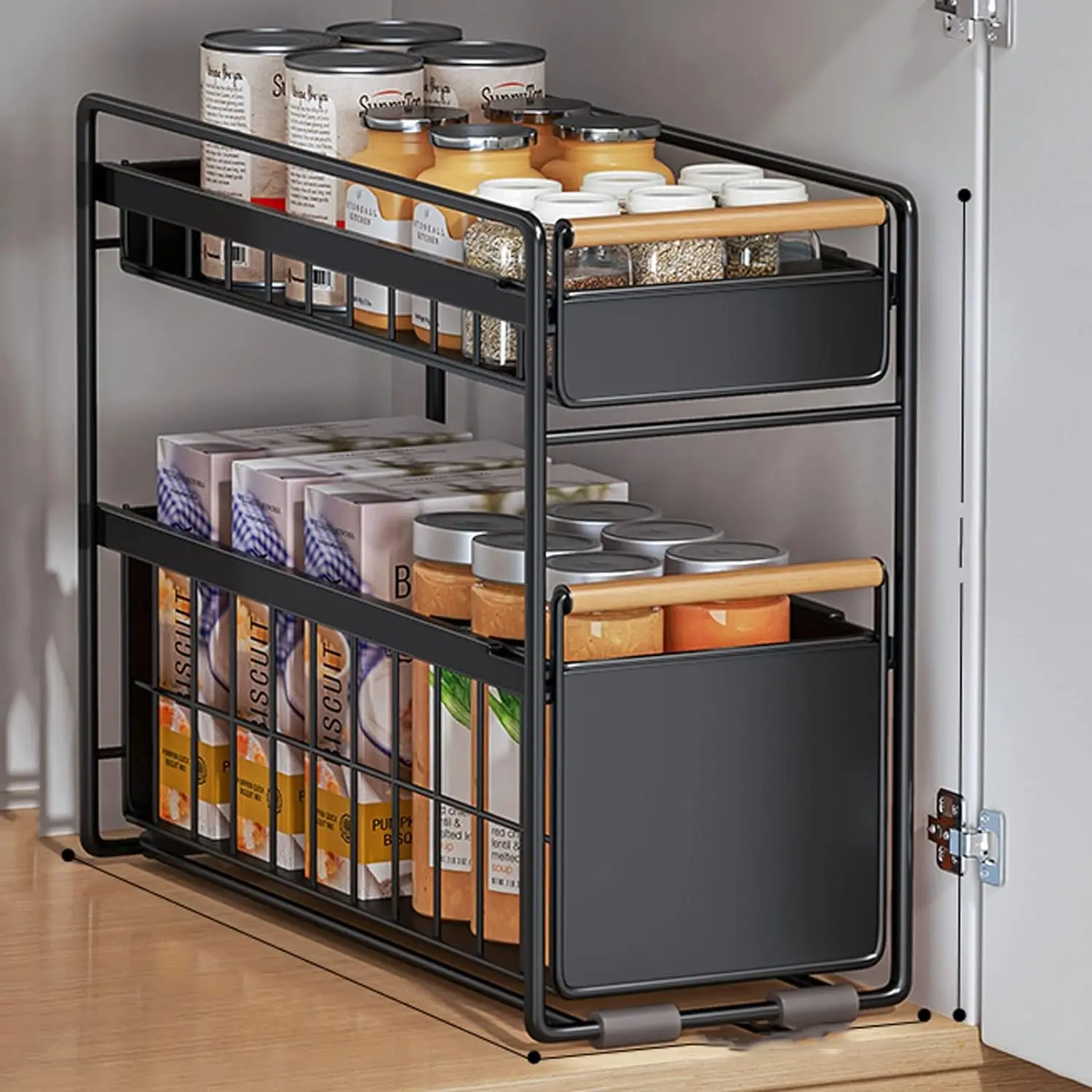 Kitchen Metal Storage Sink Organizer Under Cabinet Sink Metal Shelf ...