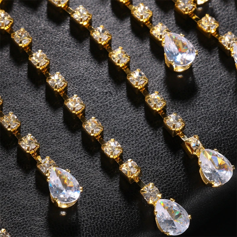 Trendy Tassel Rhinestone Leg Chain Adjustable Sexy Shiny Crystal Body ...