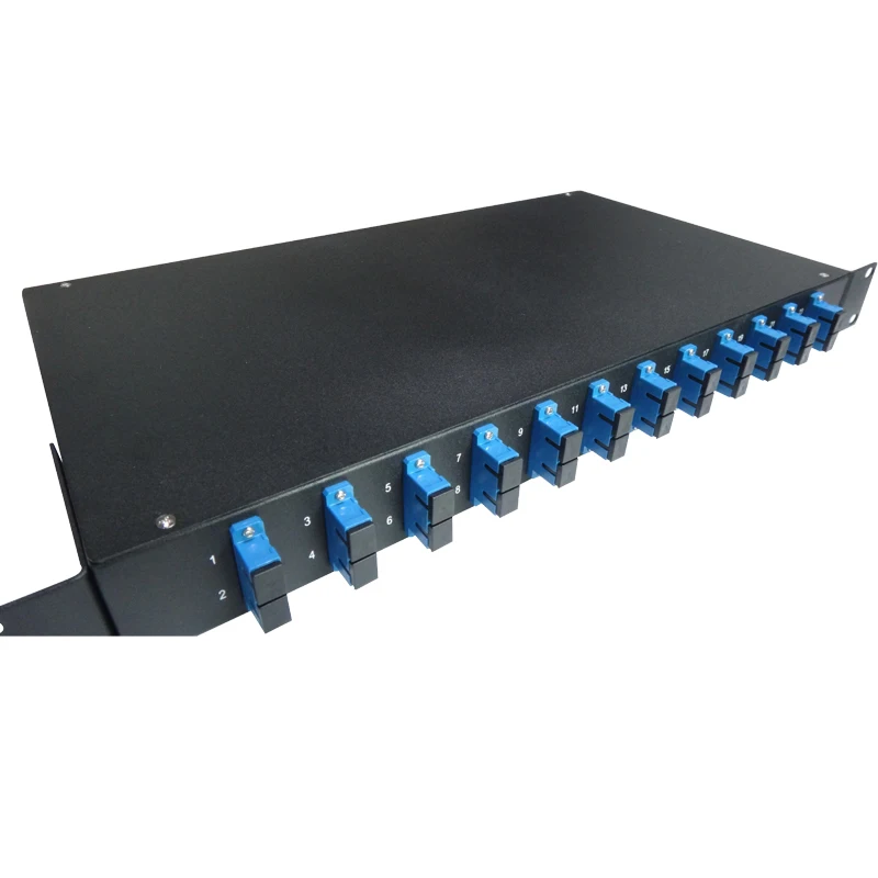 1u 19" Fix Fiber Optic 12 Core Fiber Lc Sc Adapter Odf Rack Mount Patch ...