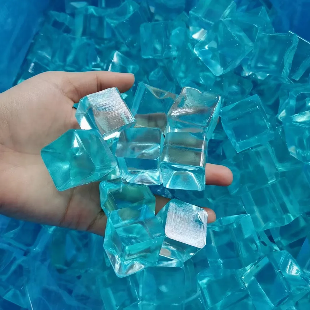 Transparent Cube Squeeze Toy Ice Cube Pinch Squishies Toys Mochi Cube ...