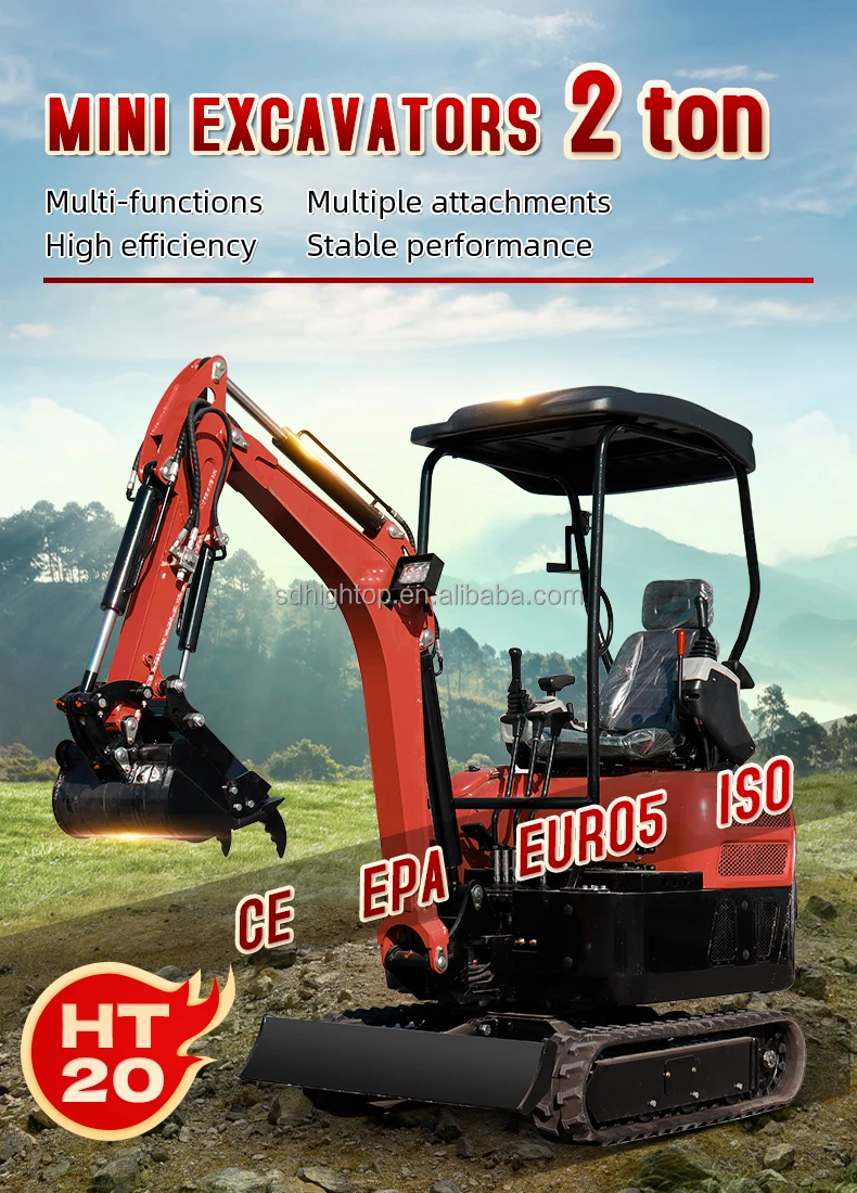 2 Ton Machine Farm Digger Mini Excavator Prices| Alibaba.com