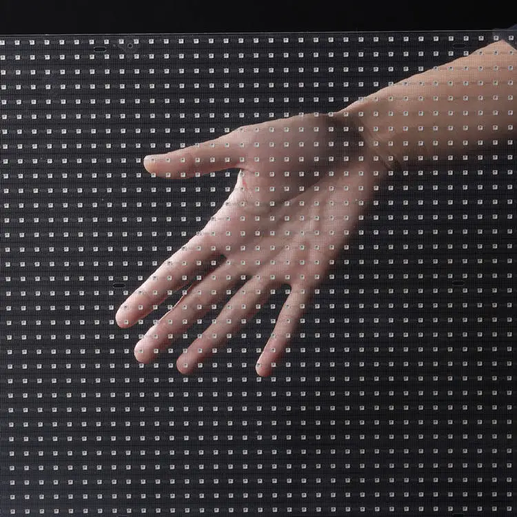 Indoor Video Transparent Led Screen Transparent Led Film For Glass ...