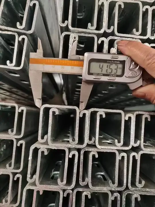 41x62mm Galvanized Metal Slotted Channels for Solar Stand