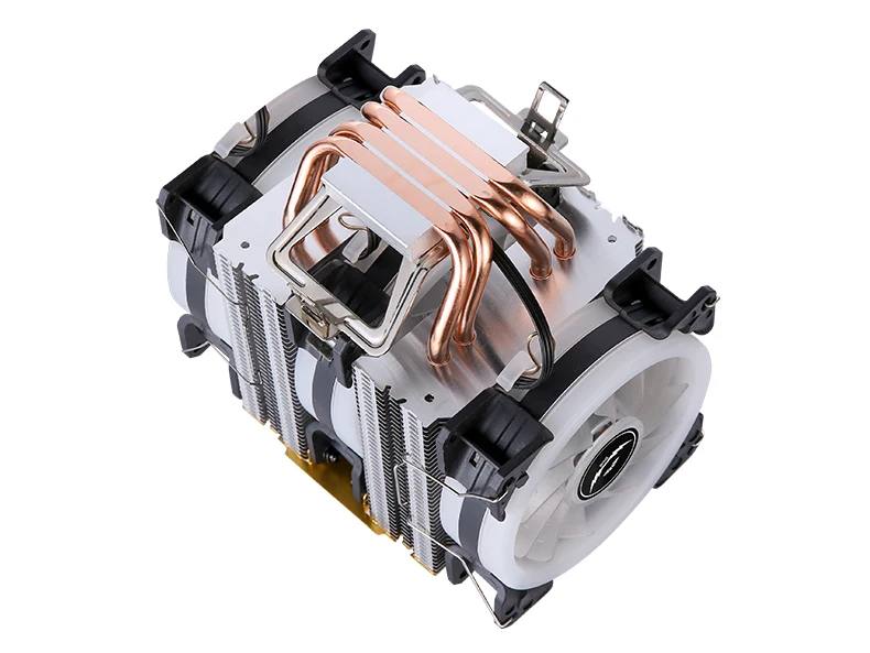 4 Heat Pipe Copper Pipe Cpu Cooler Illuminated 3 Fans Quiet Amd Am4 ...