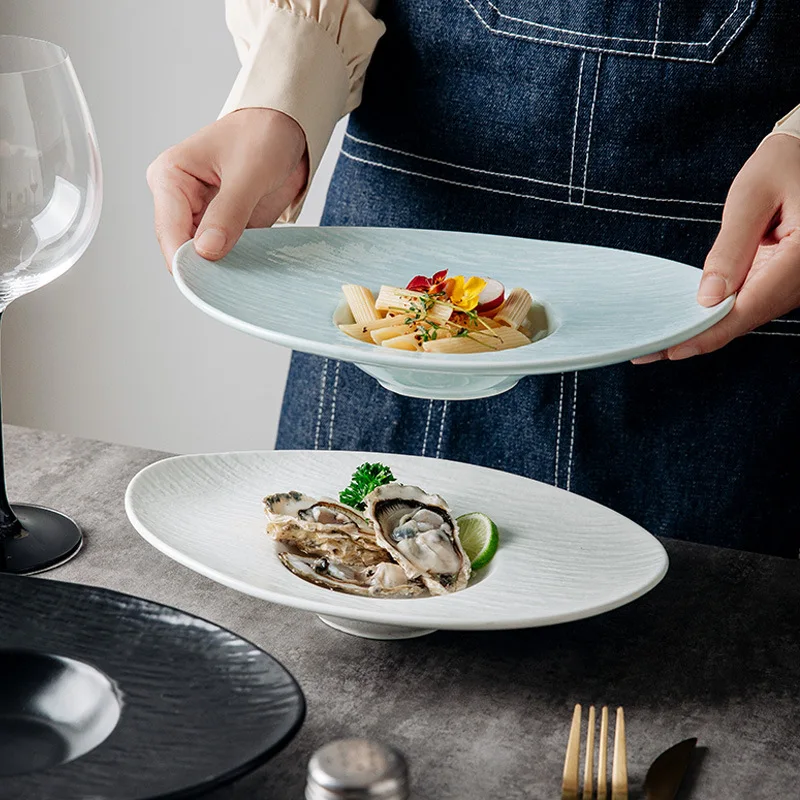 Commercial Ceramics French Style Oval Ceramic Dinner Plate Dinnerware ...