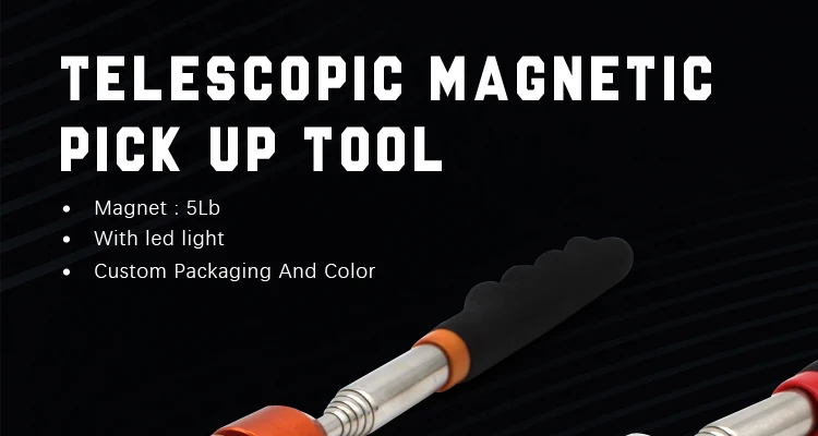 Mini Led Pick Up Tool Retractable Magnetic Picker With Led Light For ...