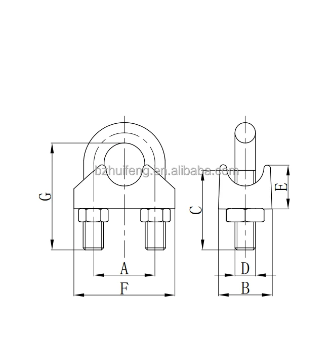 Rigging Hardware Wire Rope Clamps Made In China Din741 Malleable ...