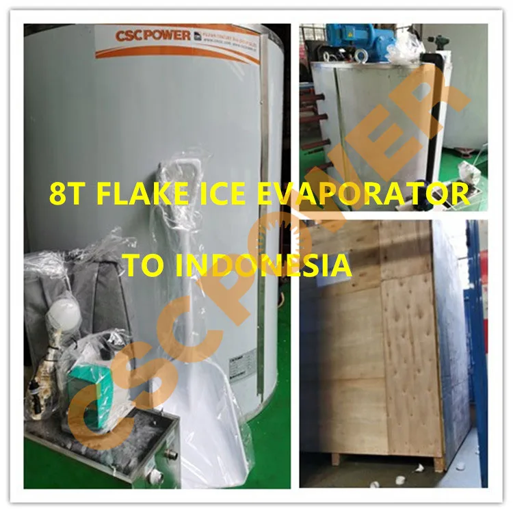 Industrial Flake Ice Making Drum Evaporator Flake 2 Tons Flake Ice ...