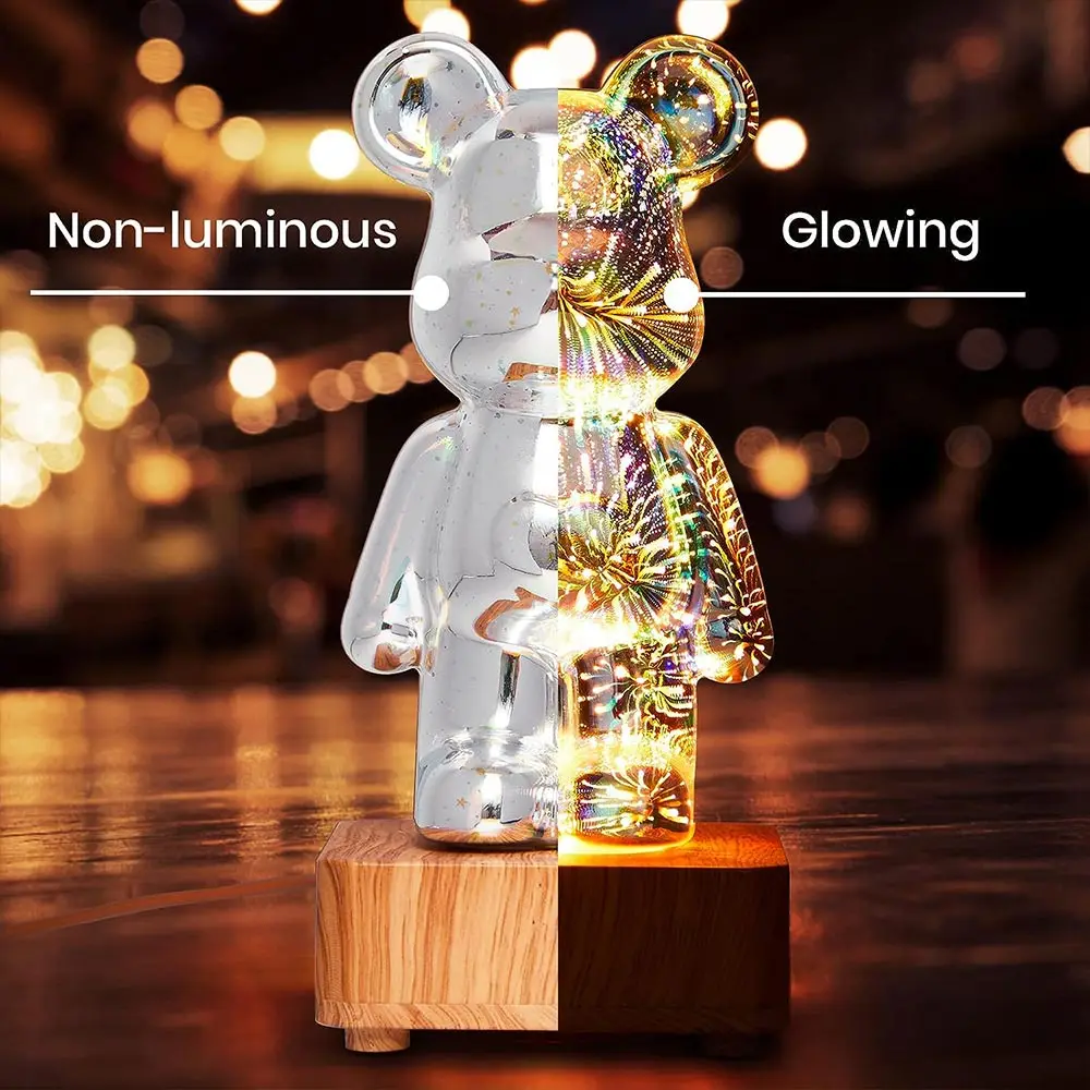 3d Firework Bear Lamp Projection Colorful Bear Decorative Variable 8 ...