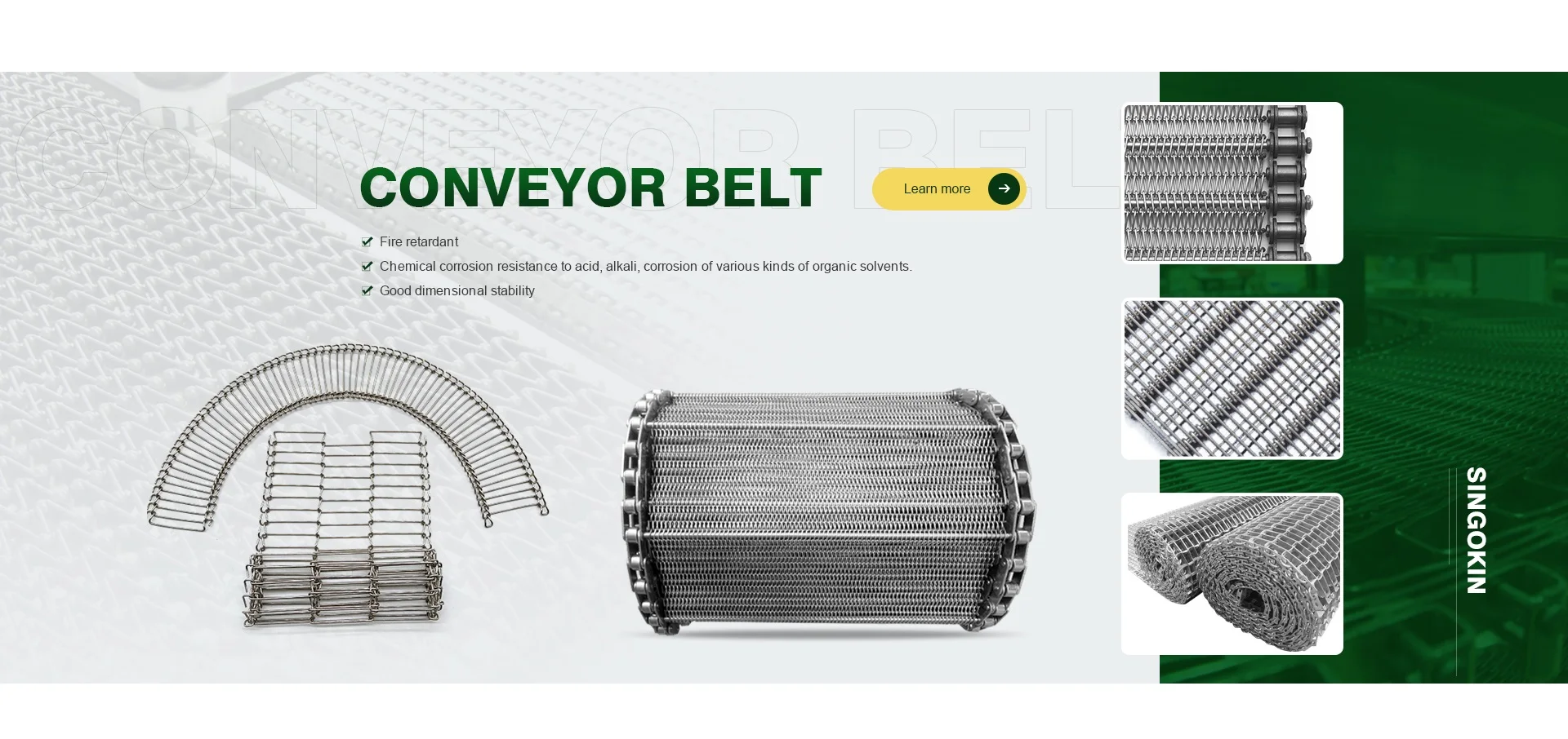 Stainless Steel Conveyor Belts - Durable & Heat Resistant