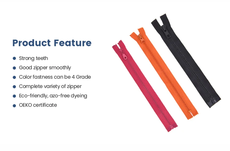 #3 #5 Plastic Resin Zipper Open End For Clothing/ Bags - Buy Plastic ...