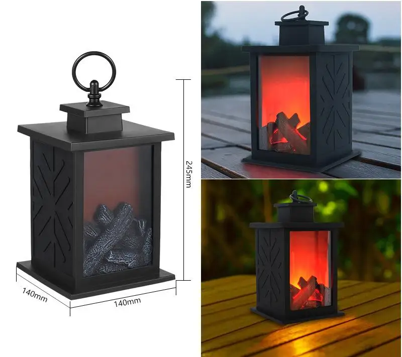 Realistic LED Fireplace Effect Light with USB Cable Charging Night ...