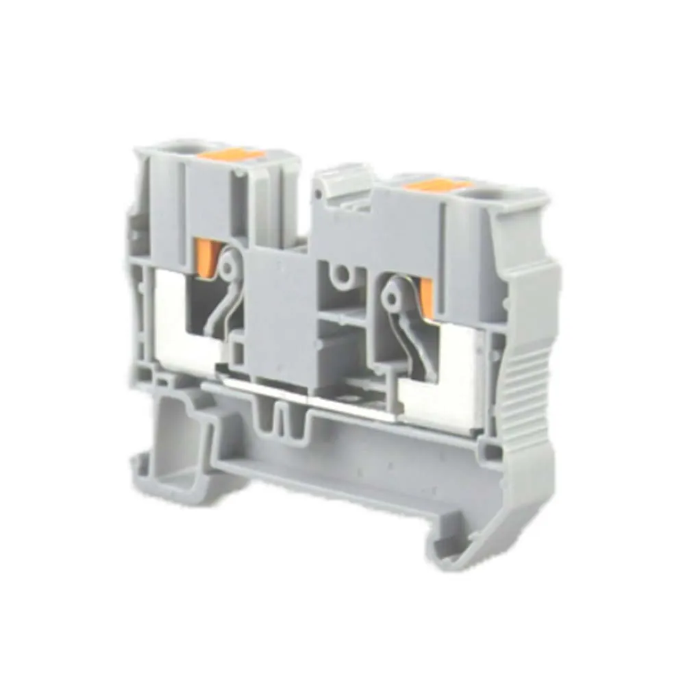 DIN Rail Terminal Block Twin Spring Terminal Connectors Push in Type PT ...