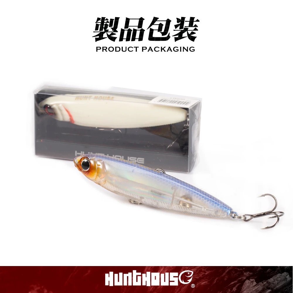 Hunthouse Abs Hard Fishing Lure Topwater 100mm 14.5g Stick Bait Wtd ...