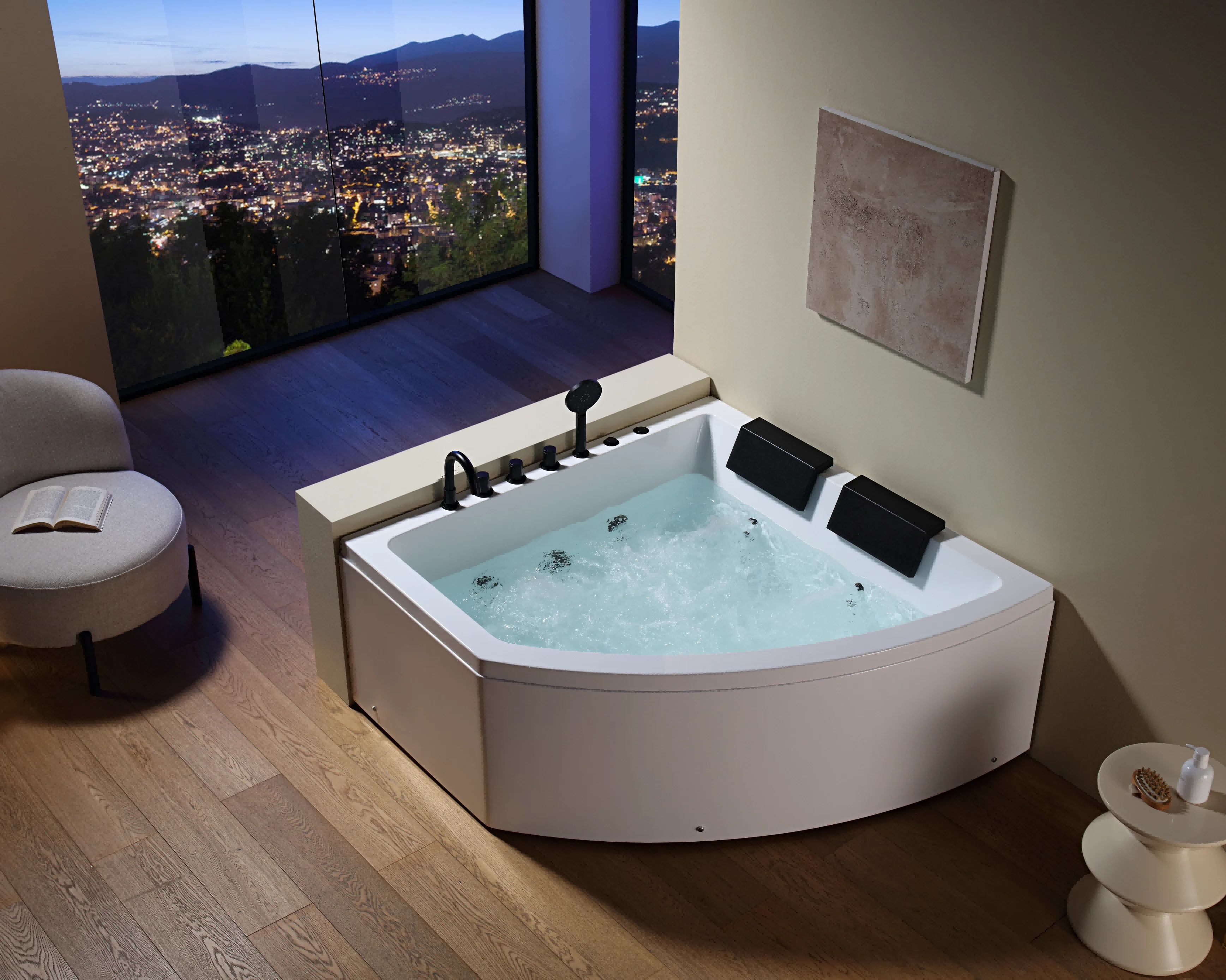 Modern White Small Bathtub Acrylic Corner Whirlpool Bathtub - Buy Small ...