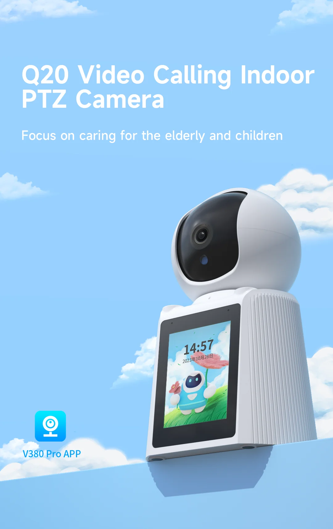 V380 Q20 2MP Video Call Camera - Mini Children Monitor