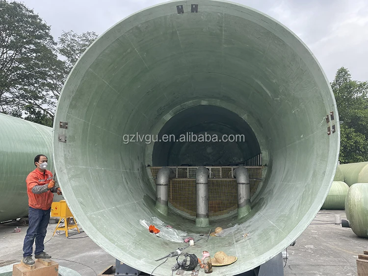 Grp Water Lifted Intelligent Integrated Prefabricated Pumping Sewage ...