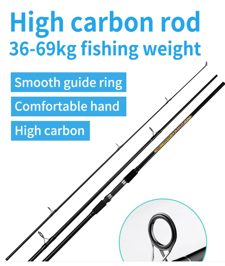 3 Sections 3.6M 3.9M Fishing Rod - Durable Carbon Carp Rod