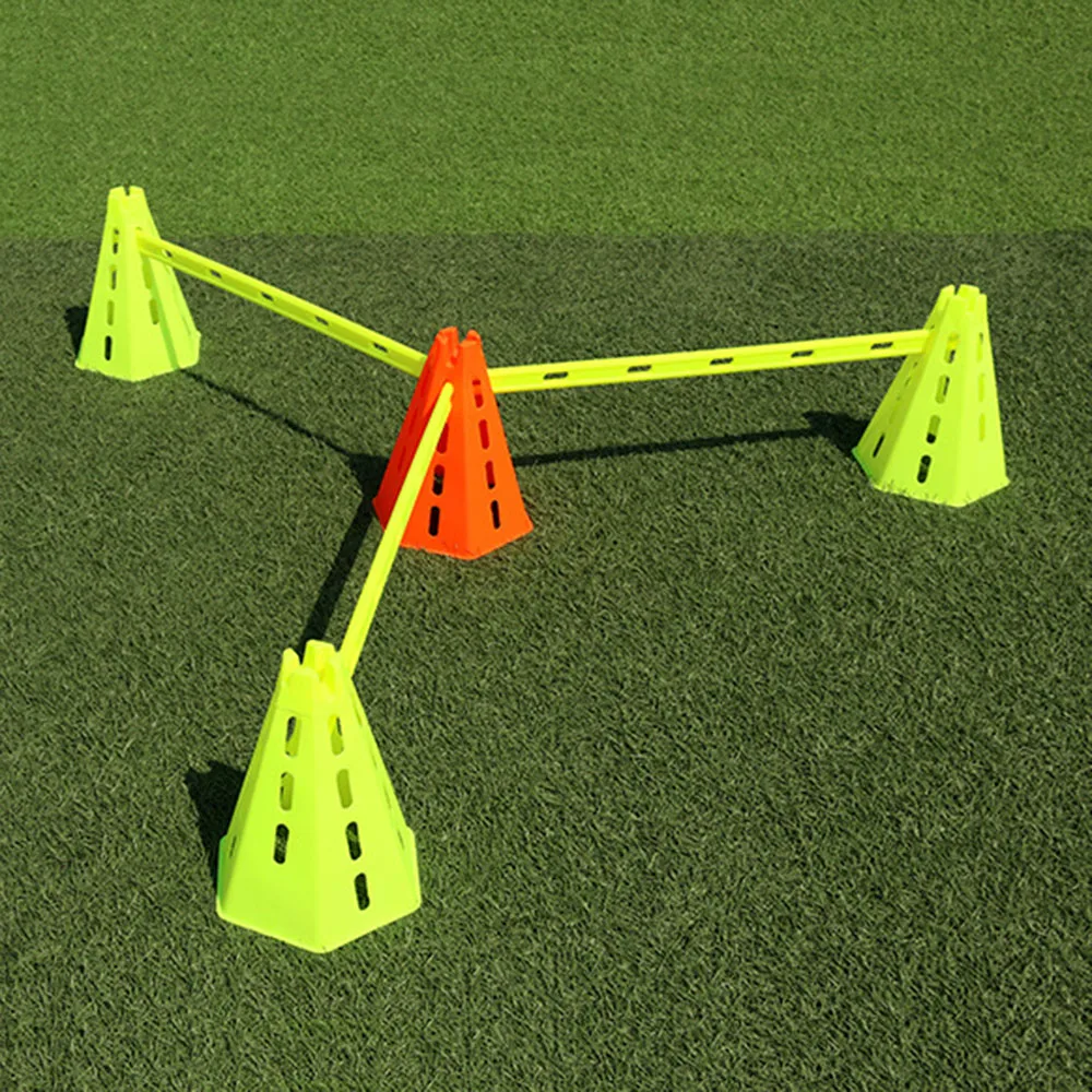 Adjustable Agility Hurdles Cone Agility Poles Jump Game Cone Soccer ...