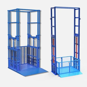 Small Freight Elevator Goods Lift Mini Warehouse Guide Rail Cargo Lift ...