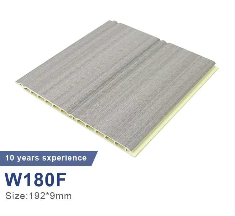 Facade Wpc Composite Wall Board Pvc Panel Wood Grain Flat Finish ...