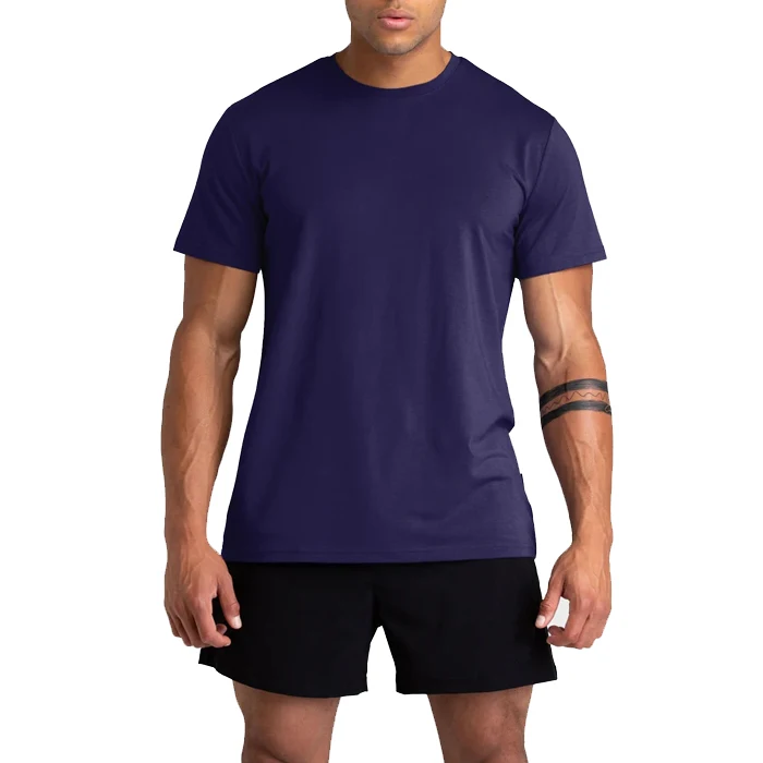 Good Price Breathable Cotton Spandex Men's Regular Fit Short Sleeve ...