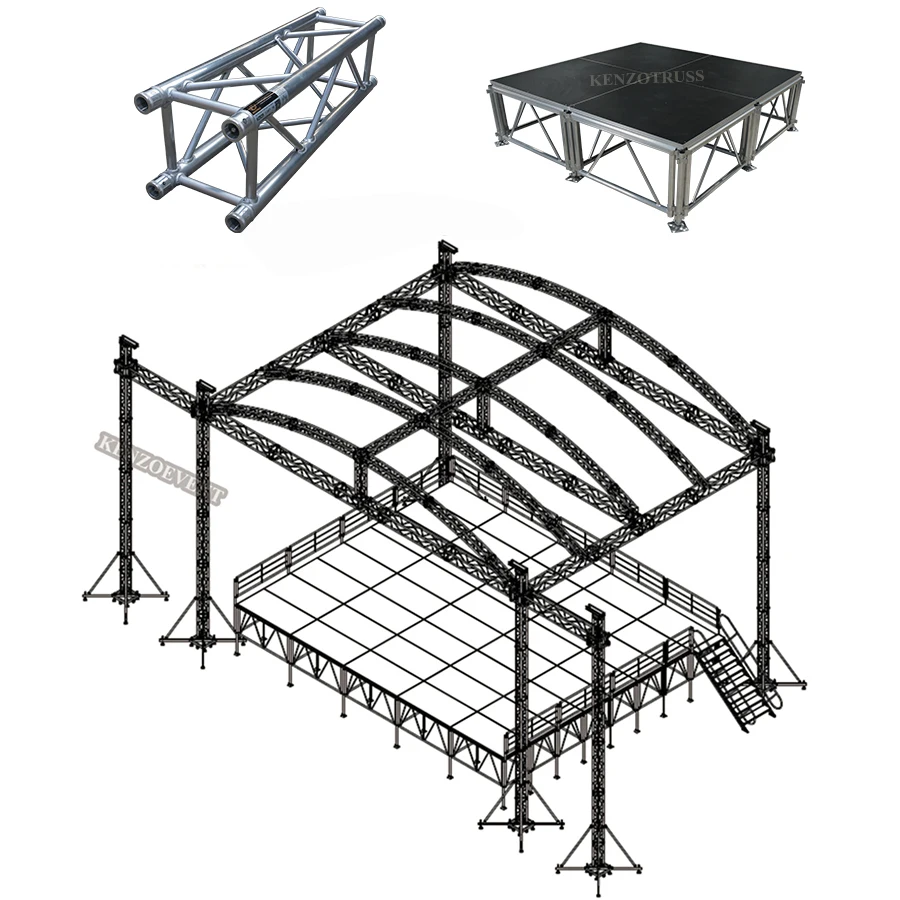 Aluminum Semi Circle Roof Truss For Concert - Buy Aluminum Semi Circle ...