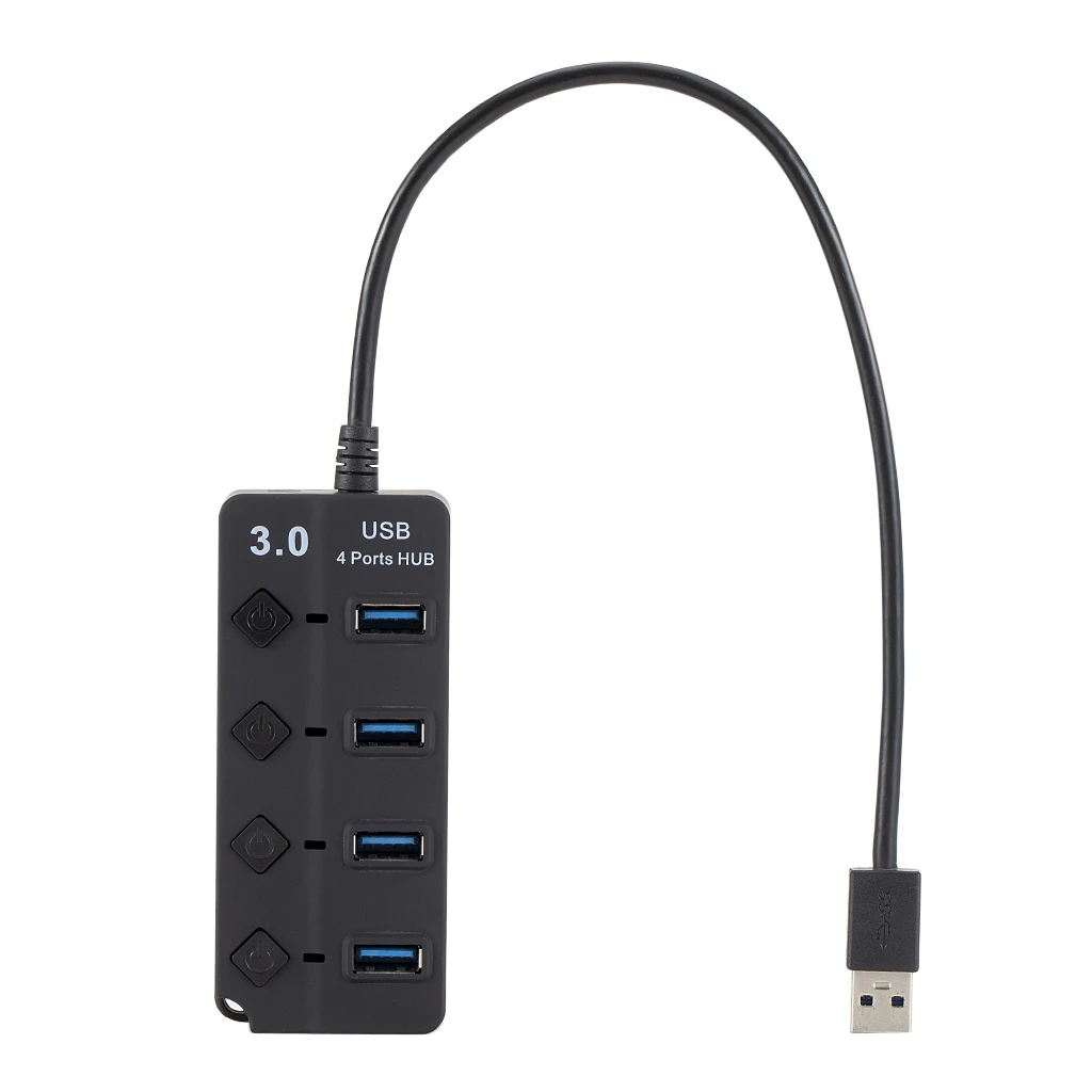 4 Ports Usb Hub Super Speed Usb 3.0 Hub Data Hub With Individual Power ...