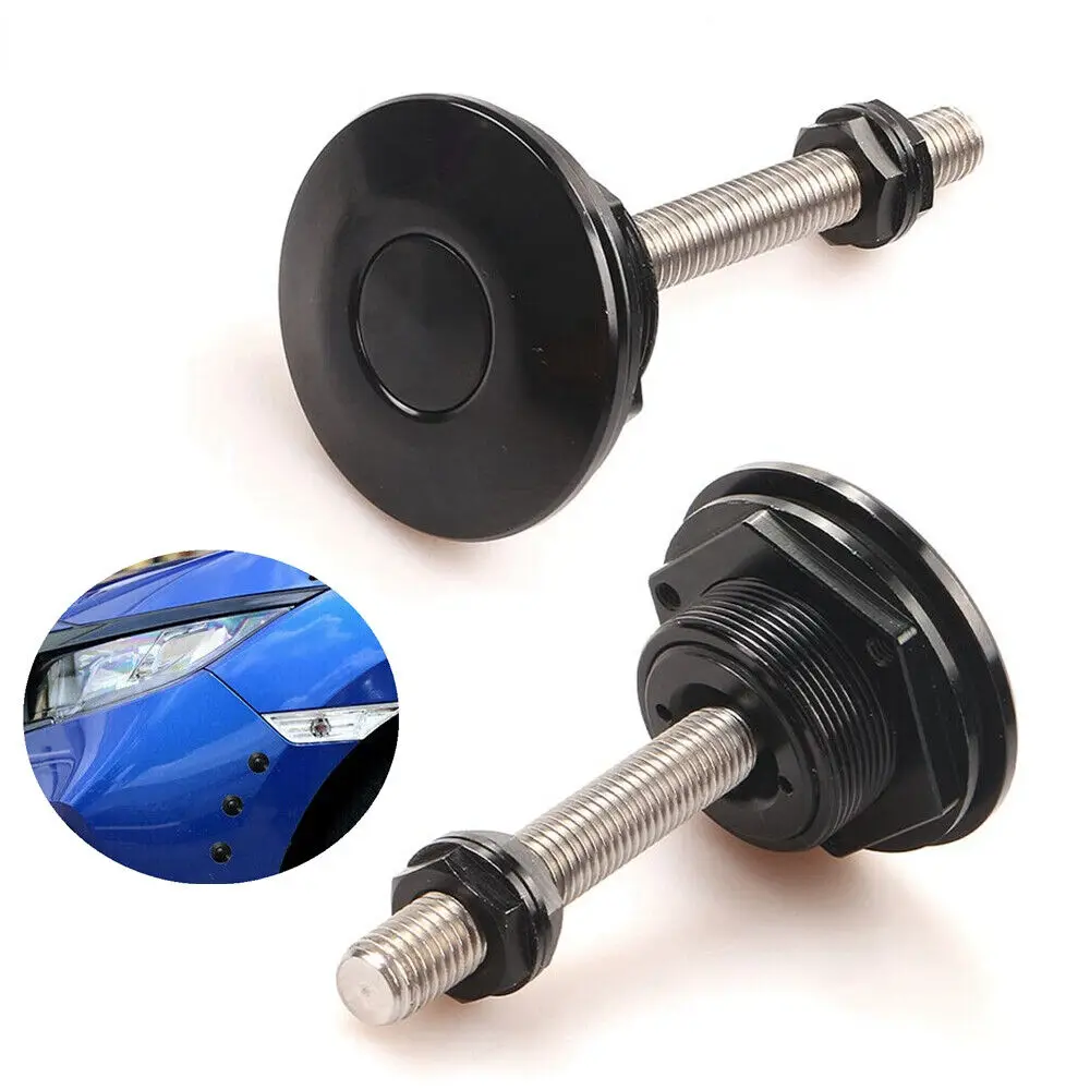 Universal 60mm Push Button Quick Release Hood Bonnet Pins Lock Clip Car ...