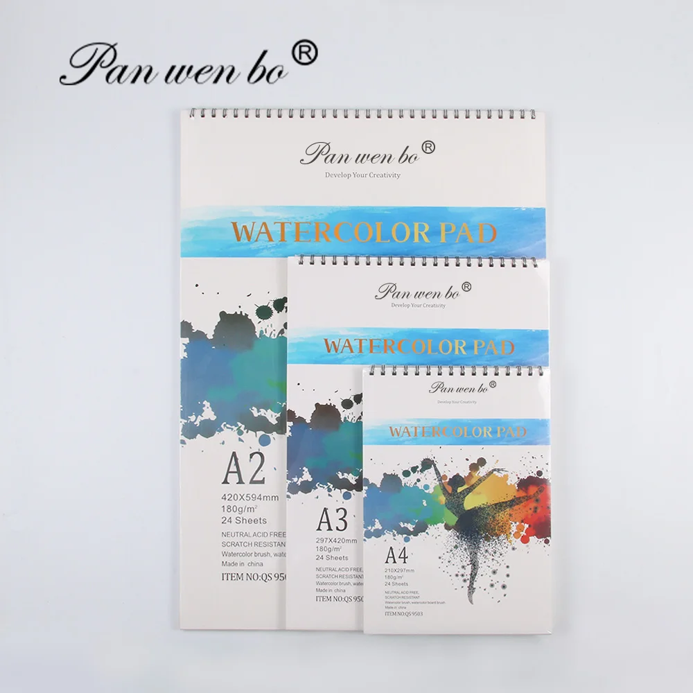 Watercolor Drawing Paper 24sheets 180g Watercolor Paper Pad A2 A3 A4 ...