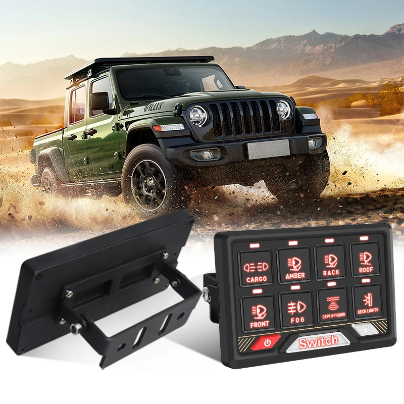 New Touch Auto Switch Panel 12v 8 Keys New Car Panel Rgb Led Switch ...
