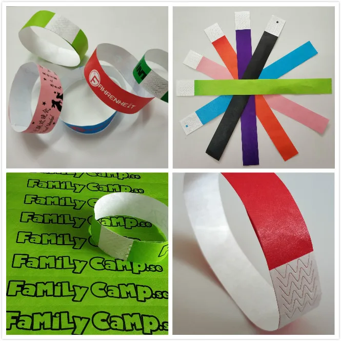 Customized Disposable Bracelet Wrist Band Waterproof One Time Use ...