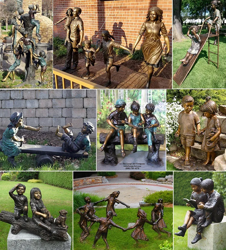 Modern Outdoor Ornament Life Size Casting Metal Brass Bronze Sculptures ...