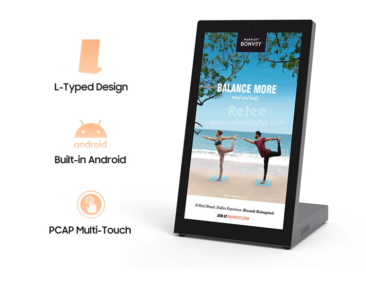 L Shape Lcd Restaurant Digital Menu Board Display Screen Flat Screen ...