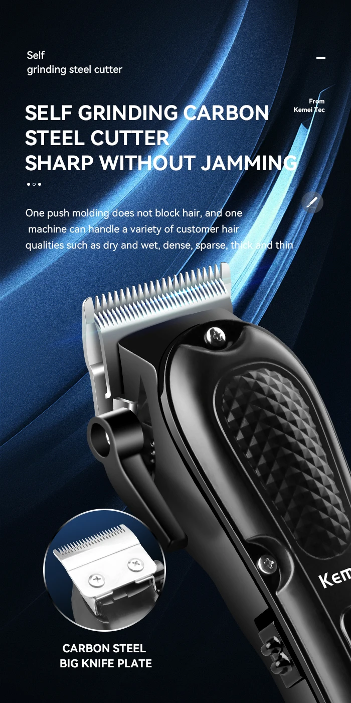 Grooming Cordless Rechargeable Professional Shaver Clippers Kemei Km ...