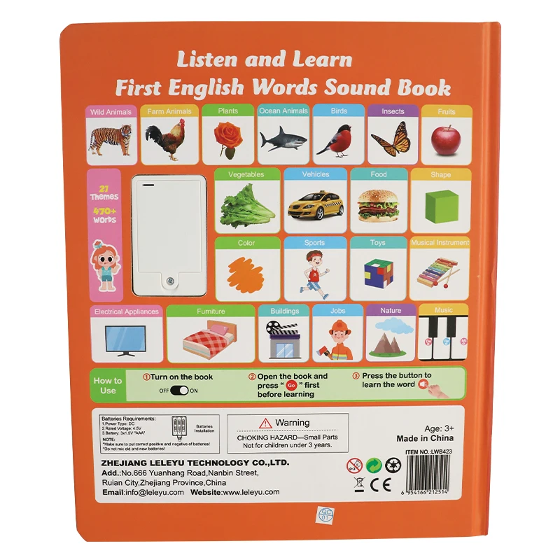 Customized Hardcover Full Color Book Publishing Services Kids Sound ...