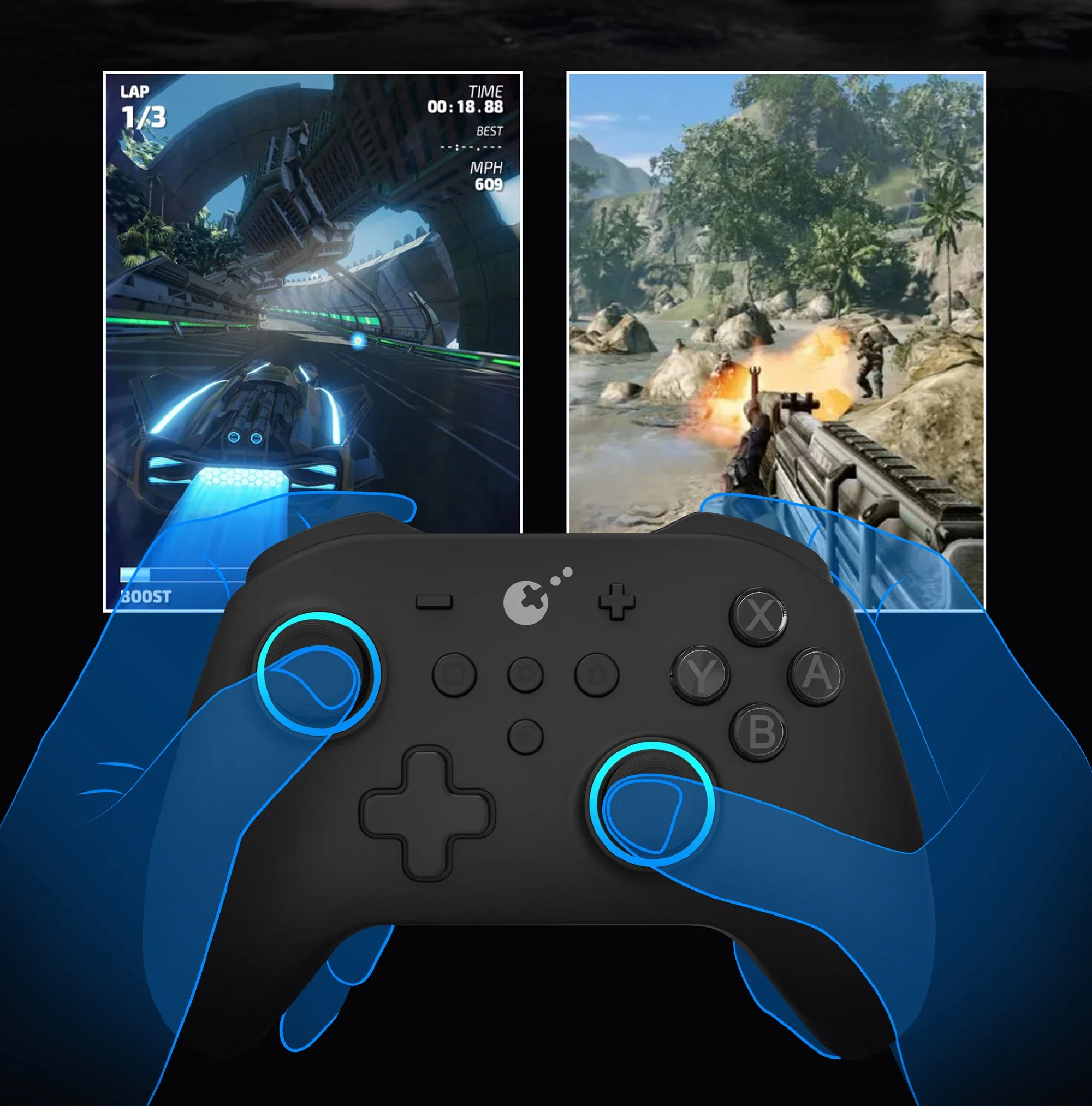 Gulikit KK3 MAX Controller - Hall Effect Joysticks for Switch