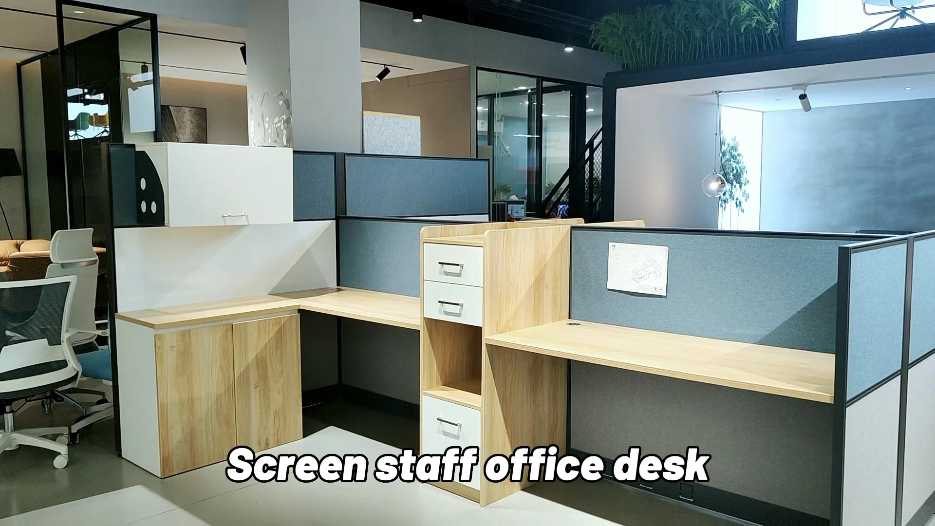 Modular Cubicle Partition Screen Workstation Office Soundproof Executive Ergonomic Modern Office ...