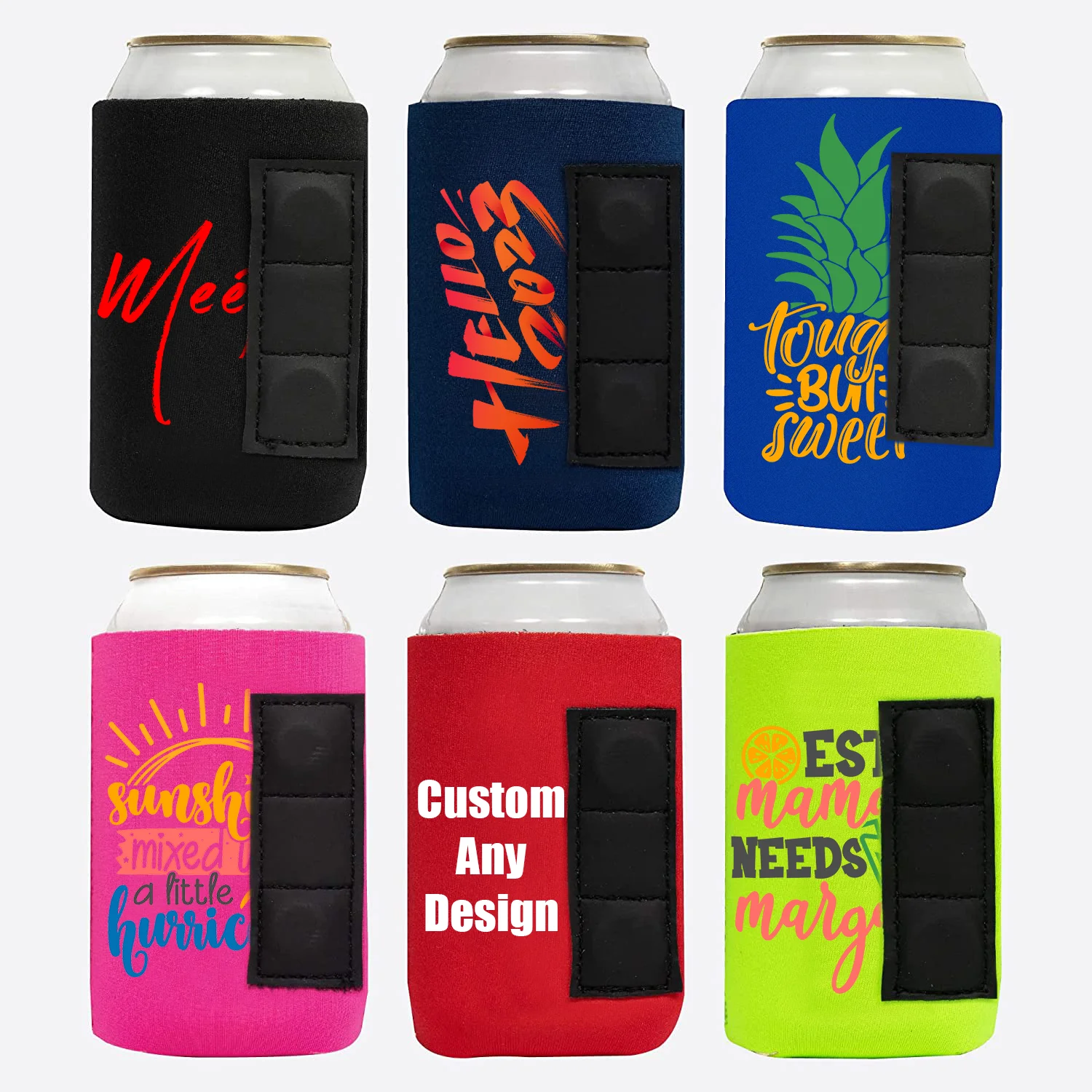 Custom Insulated Neoprene Magnetic Beer Cooler & Drink Pouch With Logo