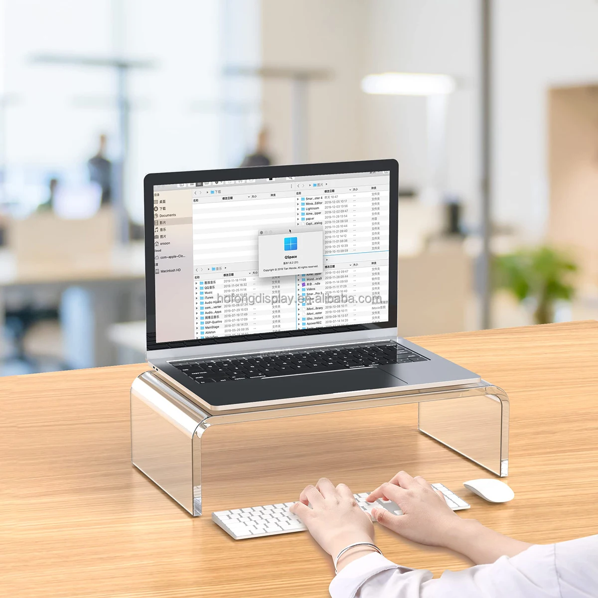 Hofong Acrylic Monitor Stand Riser Acrylic Desk Laptop Stand Suitable ...