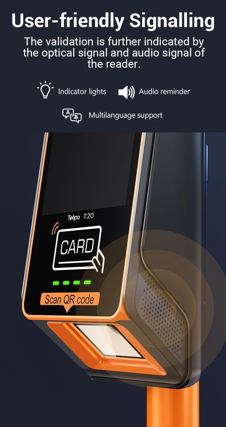 Telpo T20 - Electronic Validators for Automated Fare Collection